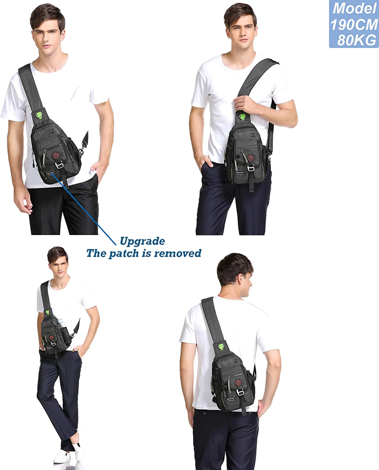 Sling Bag Chest Shoulder Backpack Crossbody Bags for Ipad Tablet ...