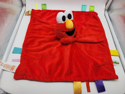 Bright Starts Sesame Street Red Elmo Security Blanket Plush Lovey 13" x ...