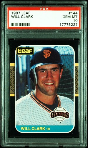 1987 LEAF #144 WILL CLARK ROOKIE RC PSA 10 | eBay