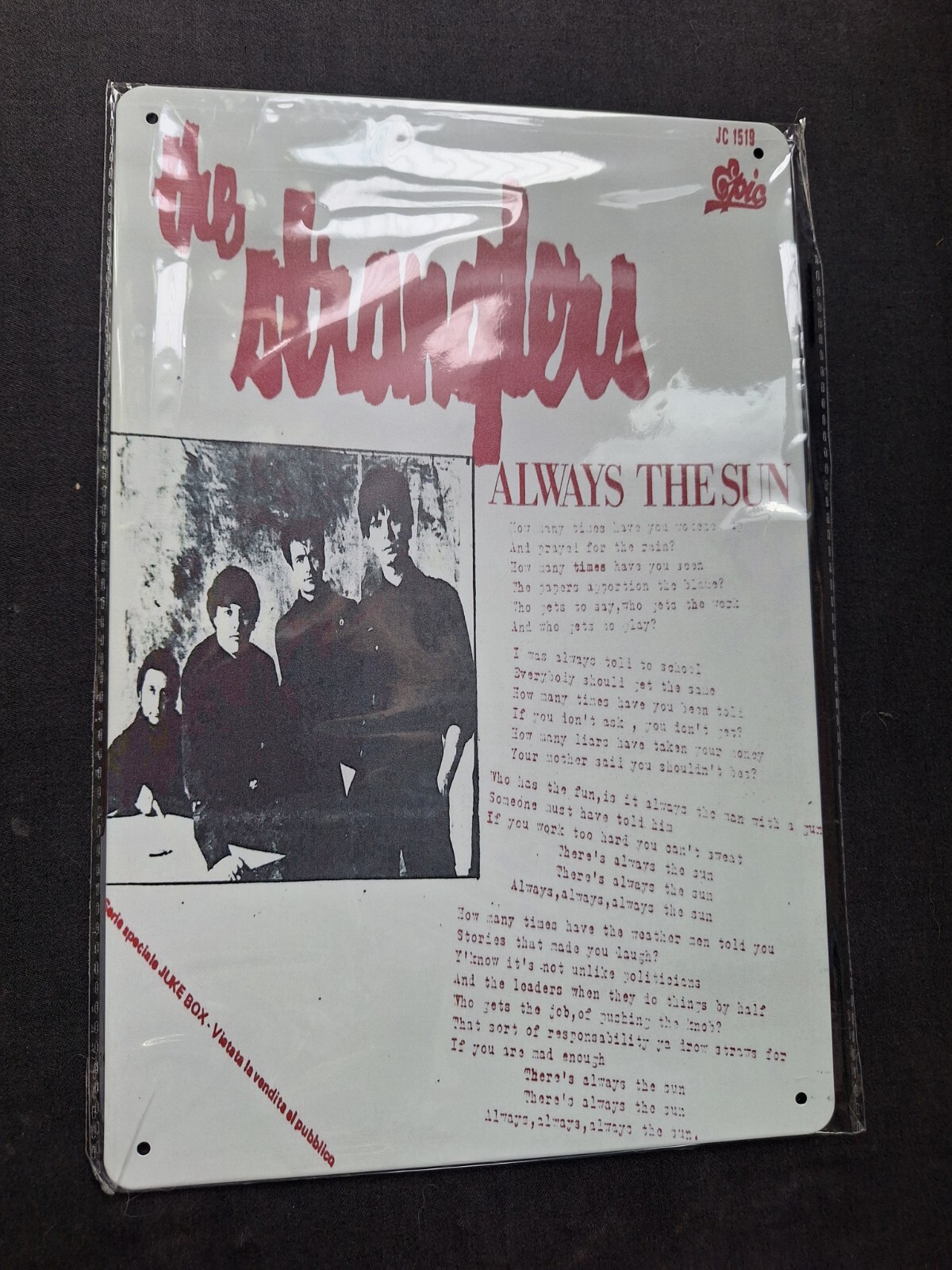 The Strangler Always The Sun Metal Sign Plaque English Rock Music Retro ...