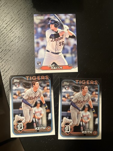 (3) Colt Keith (RC) Baseball (2) Topps Update (1) Stadium Club Tigers ...