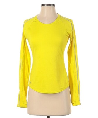 athleta neon yellow small yoga workout fit | eBay