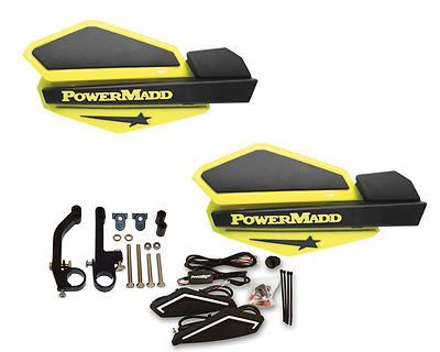 Powermadd Star Series Handguards Guards LED Kit Yellow Black Snowmobile ...