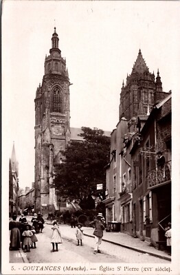 Vtg Coutances France Eglise Saint Pierre RPPC Real Photo Postcard | eBay