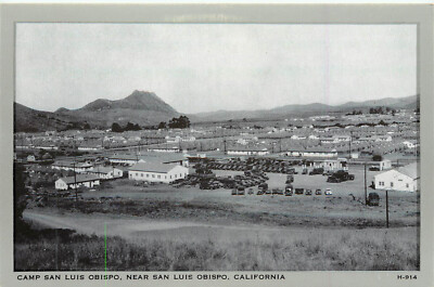 Postcard Camp San Luis Obispo CA Army Base H914 | eBay