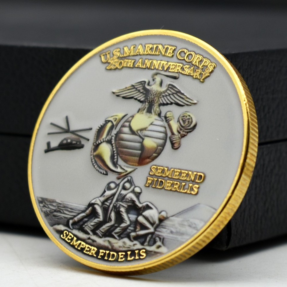 US Marine Corps 250th Anniversary Challenge Coin Bulldog Semper Fidelis ...