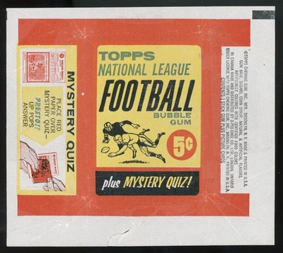 1963 Topps Football Card Wax Pack Wrapper No Tears | eBay