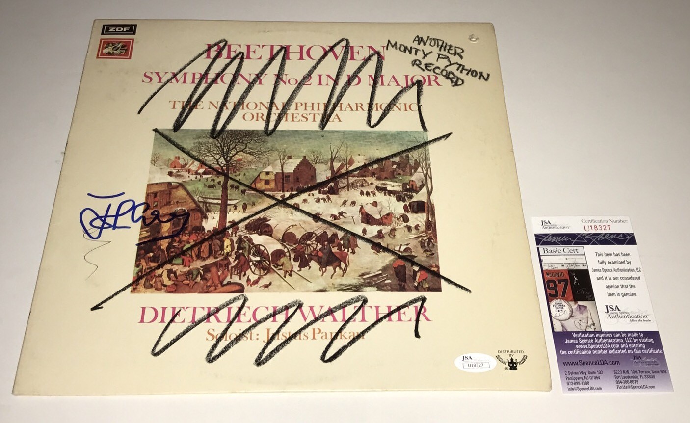 JOHN CLEESE Signed ANOTHER MONTY PYTHON Record Sleeve Autograph JSA COA ...
