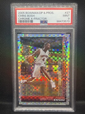 2005-06 BOWMAN DRAFT PICKS & PROSPECTS CHRIS BOSH X-FRACTOR #/150 PSA 9 ...