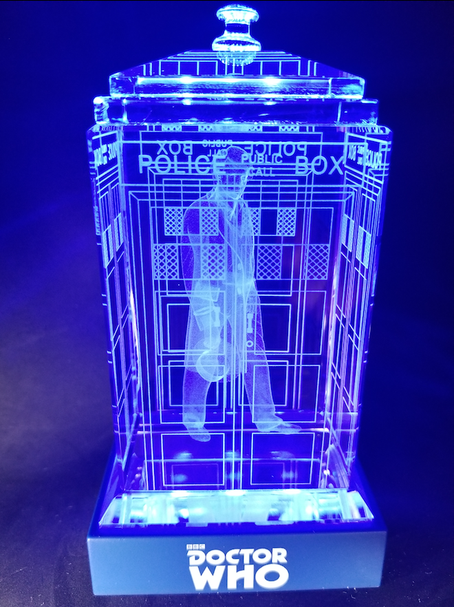 Doctor Who TARDIS with Peter Davison Crystal Carvings with LED Display ...