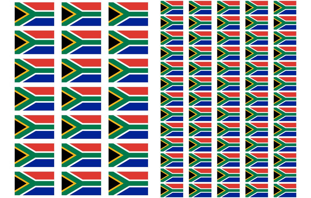 South Africa Stickers rectangular 21 or 65 per sheet | eBay