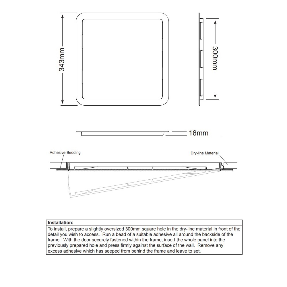 Manthorpe Access Panel - Paintable White Inspection Hatch - Service ...