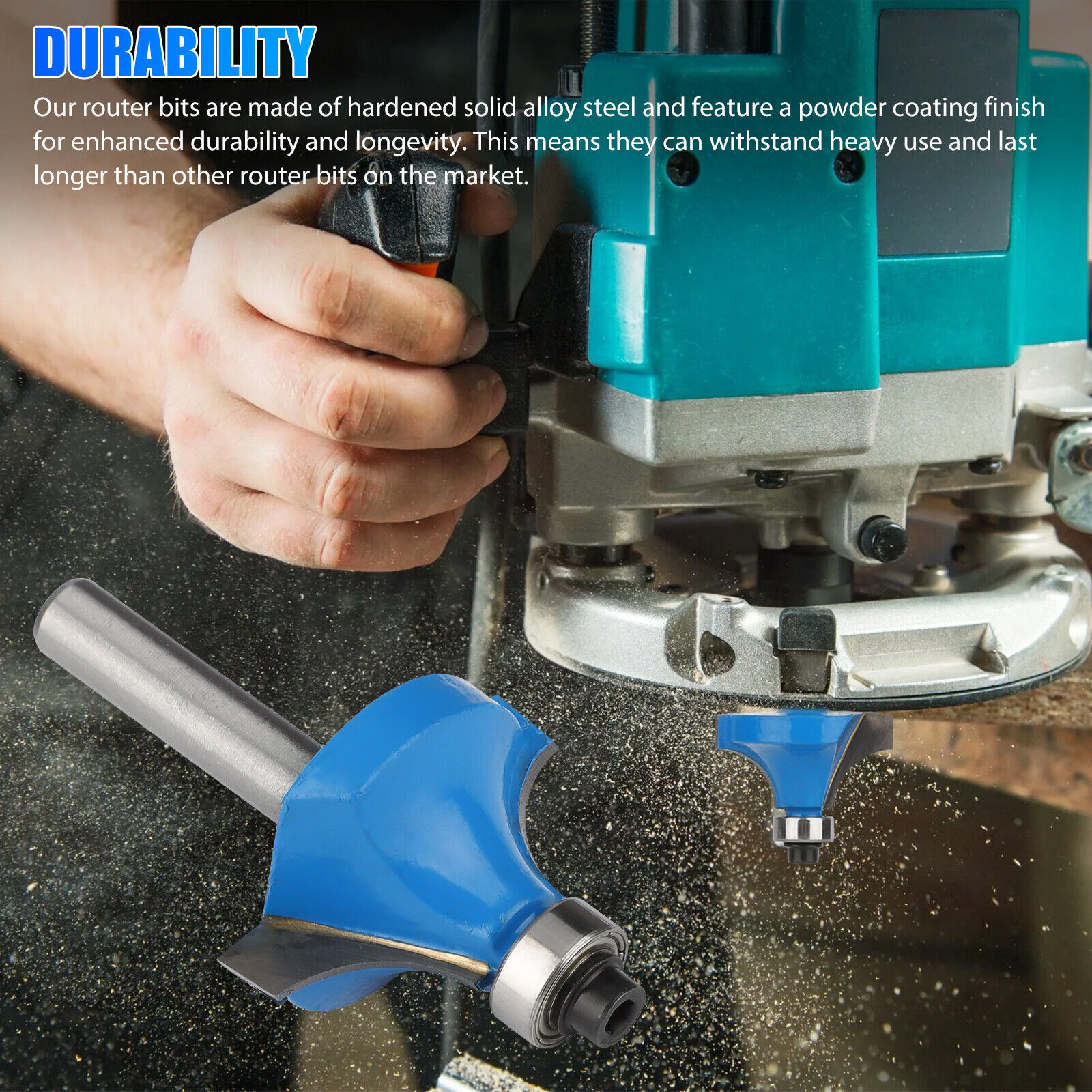 12 Piece Tungsten Carbide Router Bits Router Bit Set 1/4” Shank for ...