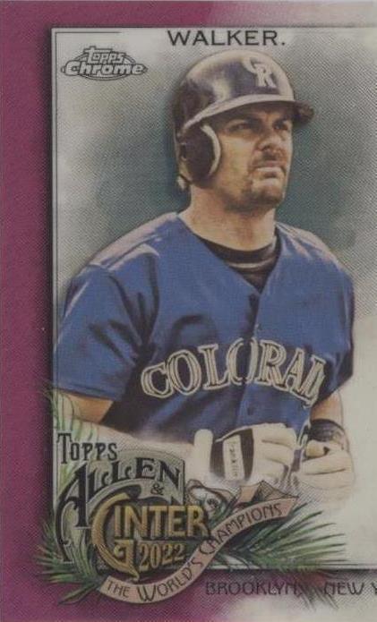 2022 Topps Allen & Ginter Chrome - Larry Walker #23 Magenta Refractor ...