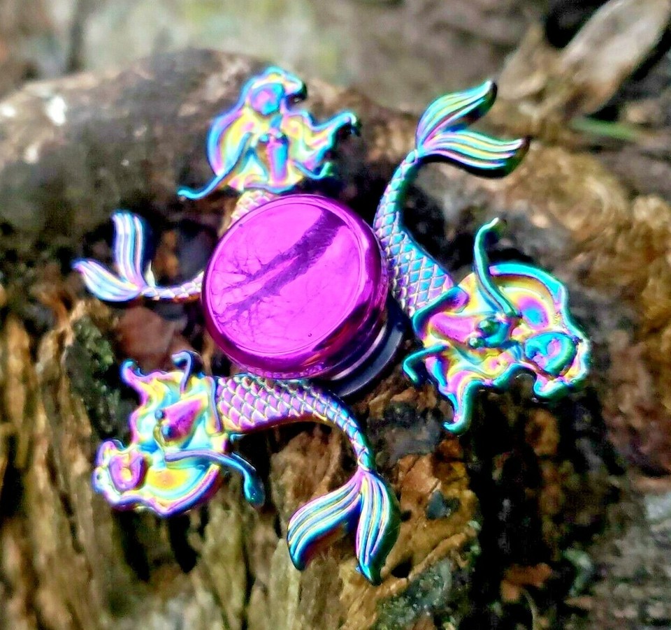 Mermaid Multi Color Fidget Spinner Toy Boys Girls Kids Adults ADHD ...