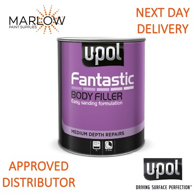 U-POL FANTASTIC POLYESTER CAR BODY FILLER 3LTR UPOL FANT/3 WITH BPO ...