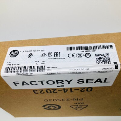 New Factory Sealed AB 1756-EN4TR SER A ControlLogix Dual Port EtherNet ...