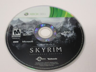 The Elder Scrolls V: Skyrim -- Legendary Edition (Xbox 360, 2013) Disc ...