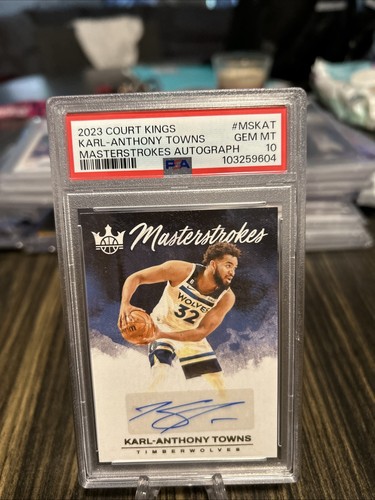 2023 Court Kings Karl Anthony Towns Mskat Masterstrokes Autograph Psa ...