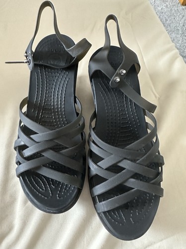 Crocs Huarache Wedge strappy sandals W7 uk 5 Or 4.5 | eBay UK