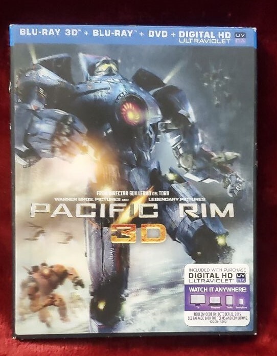 Pacific Rim 3D Blu-ray DVD 2013 4-Disc Set W/lenticular Slipcover ...