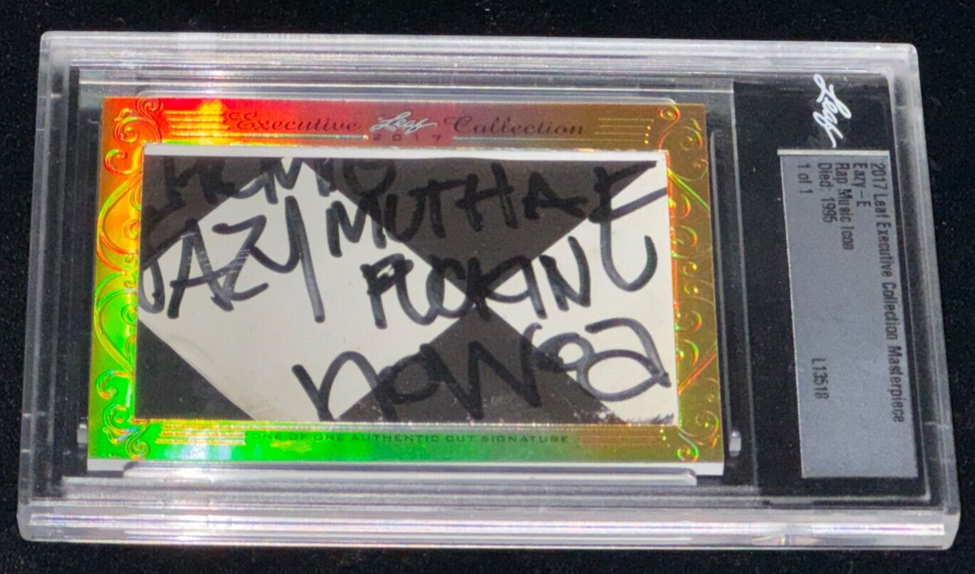 Eazy-E "Eric Wright" NWA Autographed Signed Leaf Rookie Card Auto (RC ...