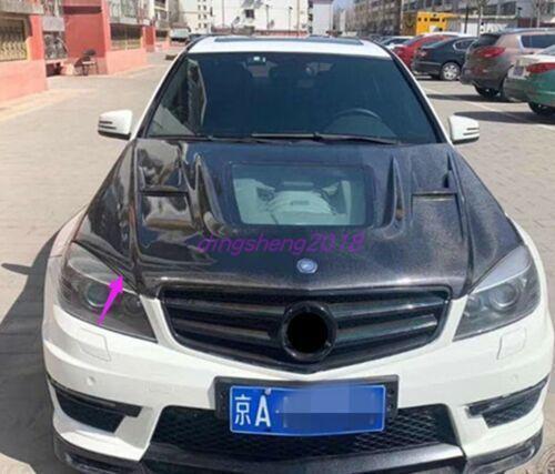 Carbon Fiber Front Hood Vented Bonnet Cover Fit For Benz C Class W204 ...