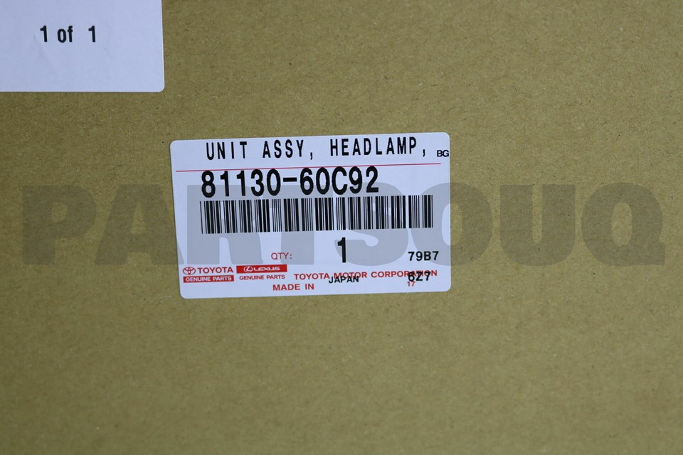 8113060C92 Genuine Toyota UNIT ASSY, HEADLAMP, RH 81130-60C92 | eBay