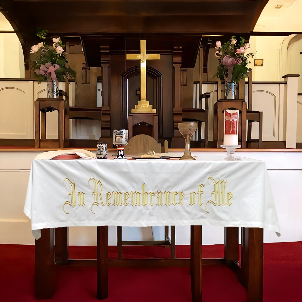 Rectangle Tablecloth 66.7x49.7"Holy Communion This Do in Remembrance of ...