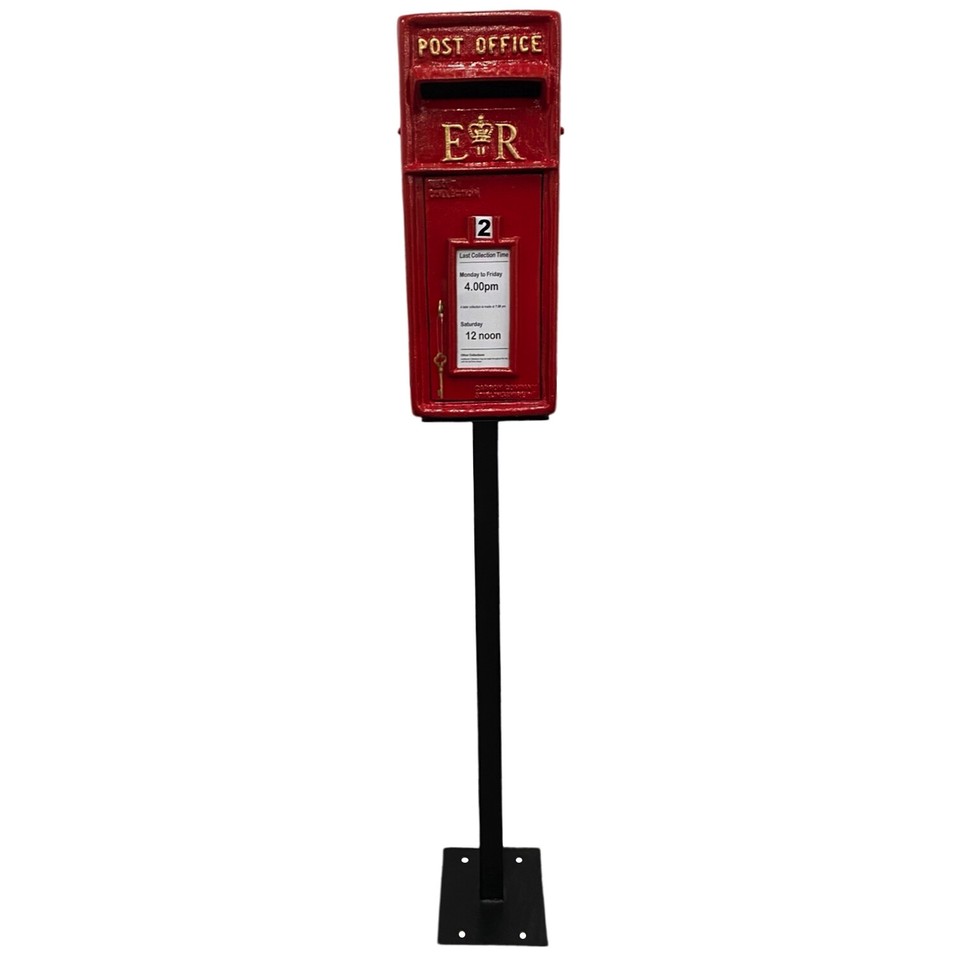 Royal ER II Post Box Mailbox in Red Cast Iron - Wall Mounted or ...