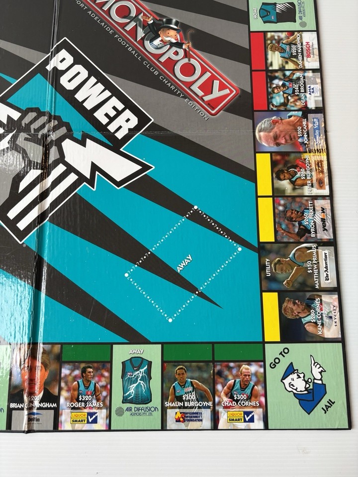 Monopoly AFL Port Adelaide Power Charity Edition Parker Bros 2005 ...