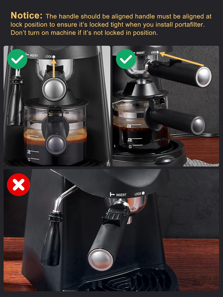 Espresso Machine, 3.5Bar Espresso Coffee Maker, Espresso and Cappuccino ...