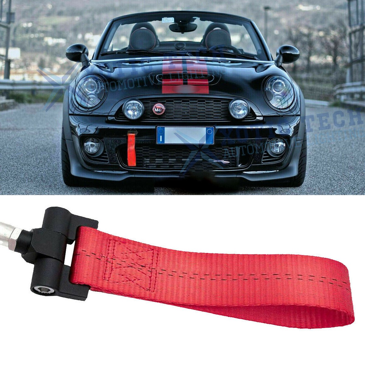 JDM Red Track Racing Tow Strap Hook For MINI Cooper 2002 2013 R50 R59 Models eBay