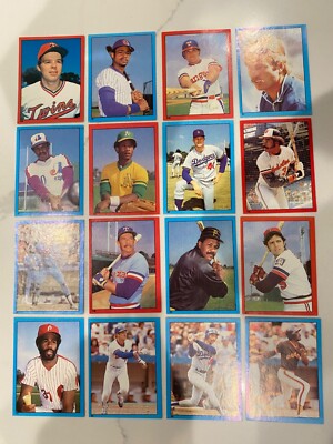 1982 Topps Stickers (16) ct Rickey Henderson and other Stars & HOFer's ...