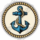 Anchor Nautical Captain Ship Sea Gift Idea Car Bumper Vinyl Sticker ...