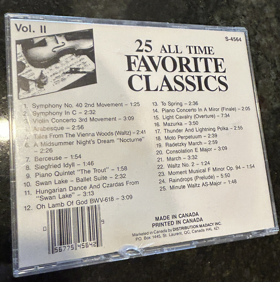 25 All Time Favorite Classics, Vol. 2 (CD, Madacy) 56775456429| eBay