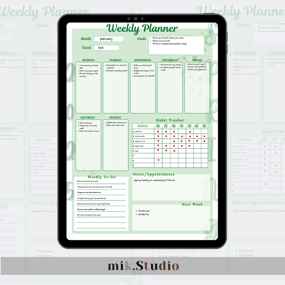 2025 SEASONAL WEEKLY PLANNER SET (A4 SIZE) | eBay