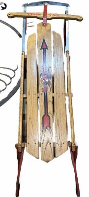 Flexible Flyer F 052 Antique Child's Primitive Wood Sled, sleigh ...