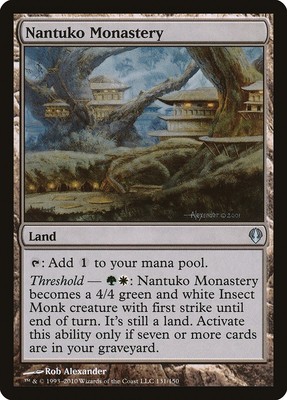 Nantuko Monastery Archenemy NM Land Uncommon MAGIC THE GATHERING CARD ...