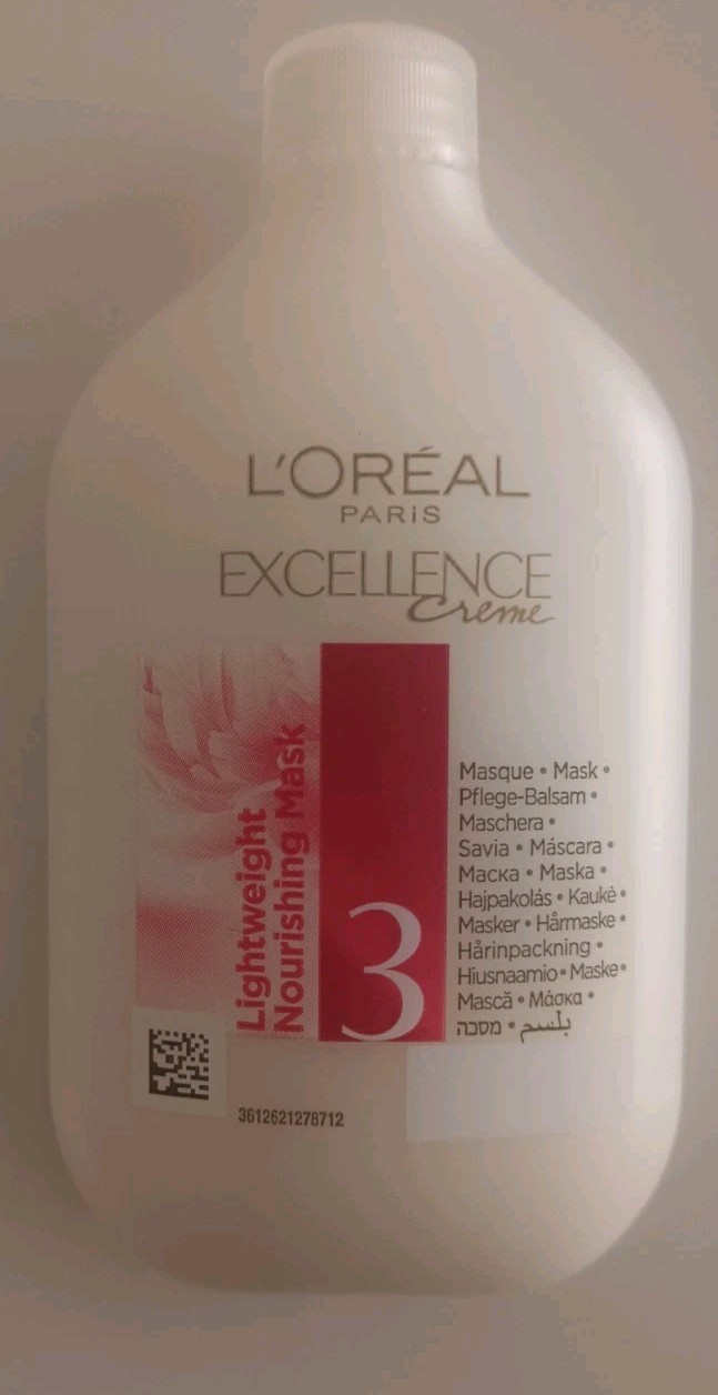 3 X L’OREAL PARIS EXCELLENCE CREME LIGHTWEIGHT NOURISHING MASK ...