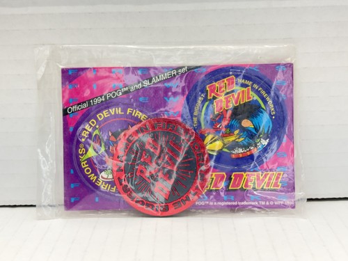 Official 1994 POG and Slammer Set Featuring Red Devil Fireworks - RARE ...
