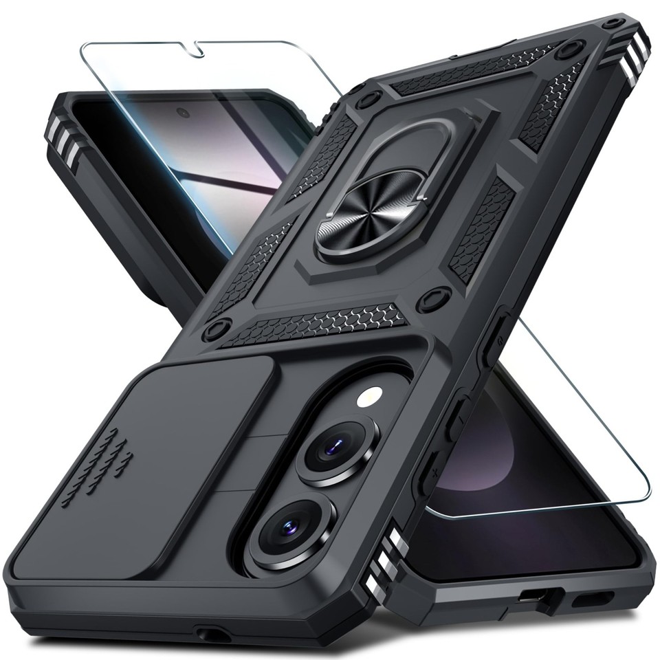 Samsung Galaxy S25 Edge Case with Slide Camera Cover, Screen Protector ...