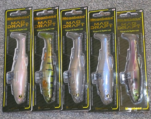 LOT OF 5 ☆ MEGABASS MAGDRAFT 6 Swimbait Lures Big Bass Baits 5 DIF ...