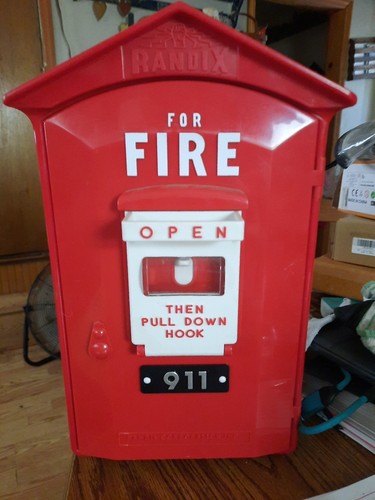 Randix Vintage Fire House Box Telephone Wall Mount Push Button | eBay
