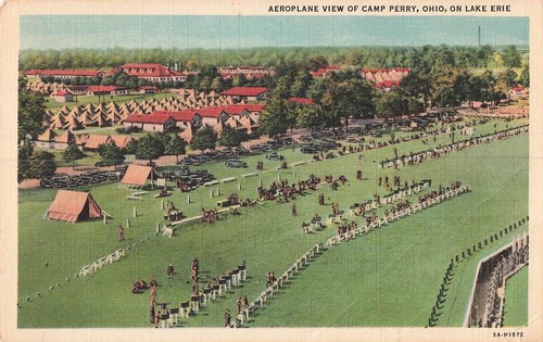 Vintage Postcard Aeroplane View of Camp Perry Lake Erie Ohio | eBay