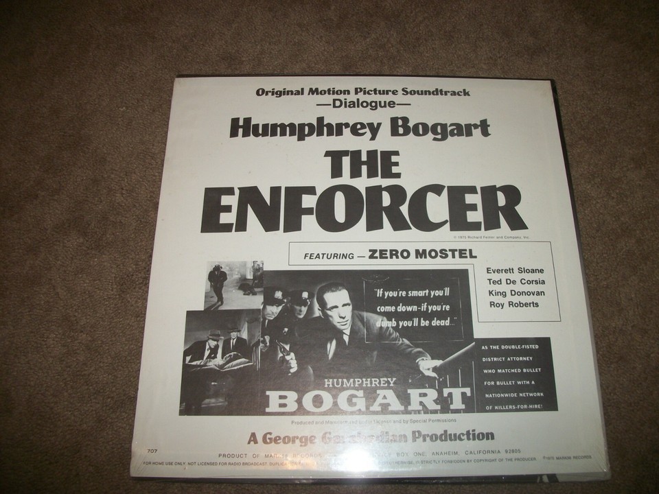 The Enforcer SOUNDTRACK LP - HUMPHREY BOGART 1975 Mark56 FACTORY SEALED ...