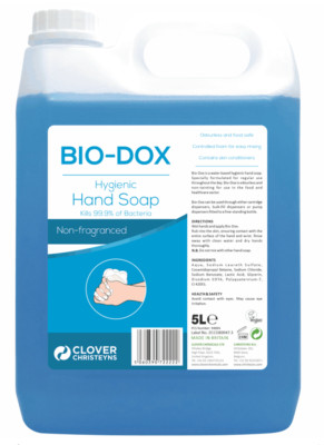5L BioDox Bactericidal Liquid Hand Soap Kills 99.9% Germs Professional ...