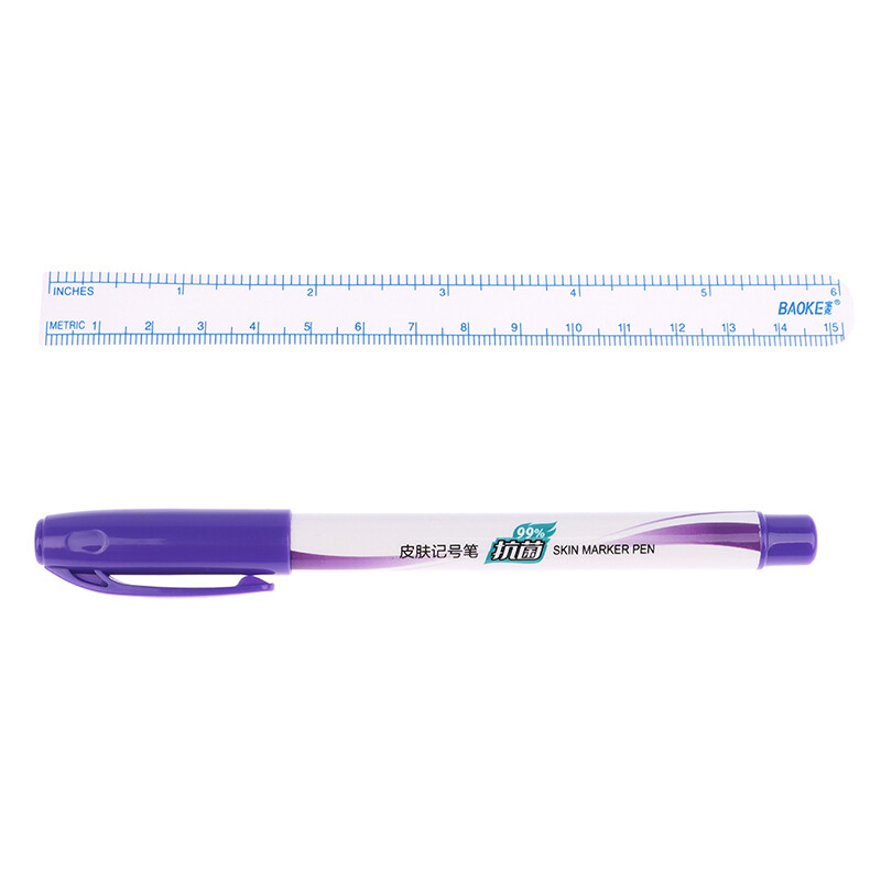 Surgical Skin Marker for Eyebrow Skin Tattoo Skin Marker Pen With Ruler ...