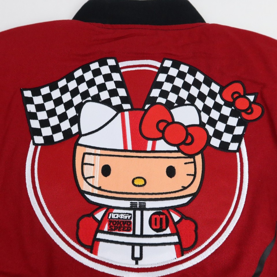 Sanrio Hello Kitty Cropped Racing Jacket Coat Women's Medium ...