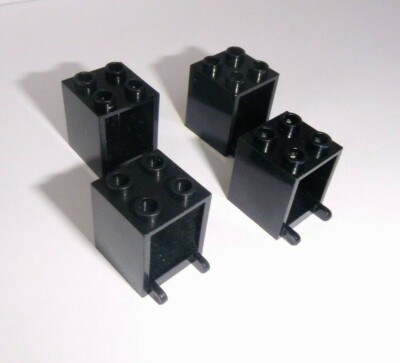 Lego (4345) 4 Container/Boxen 2x2x2, in schwarz aus 6761 7047 5378 7186 ...